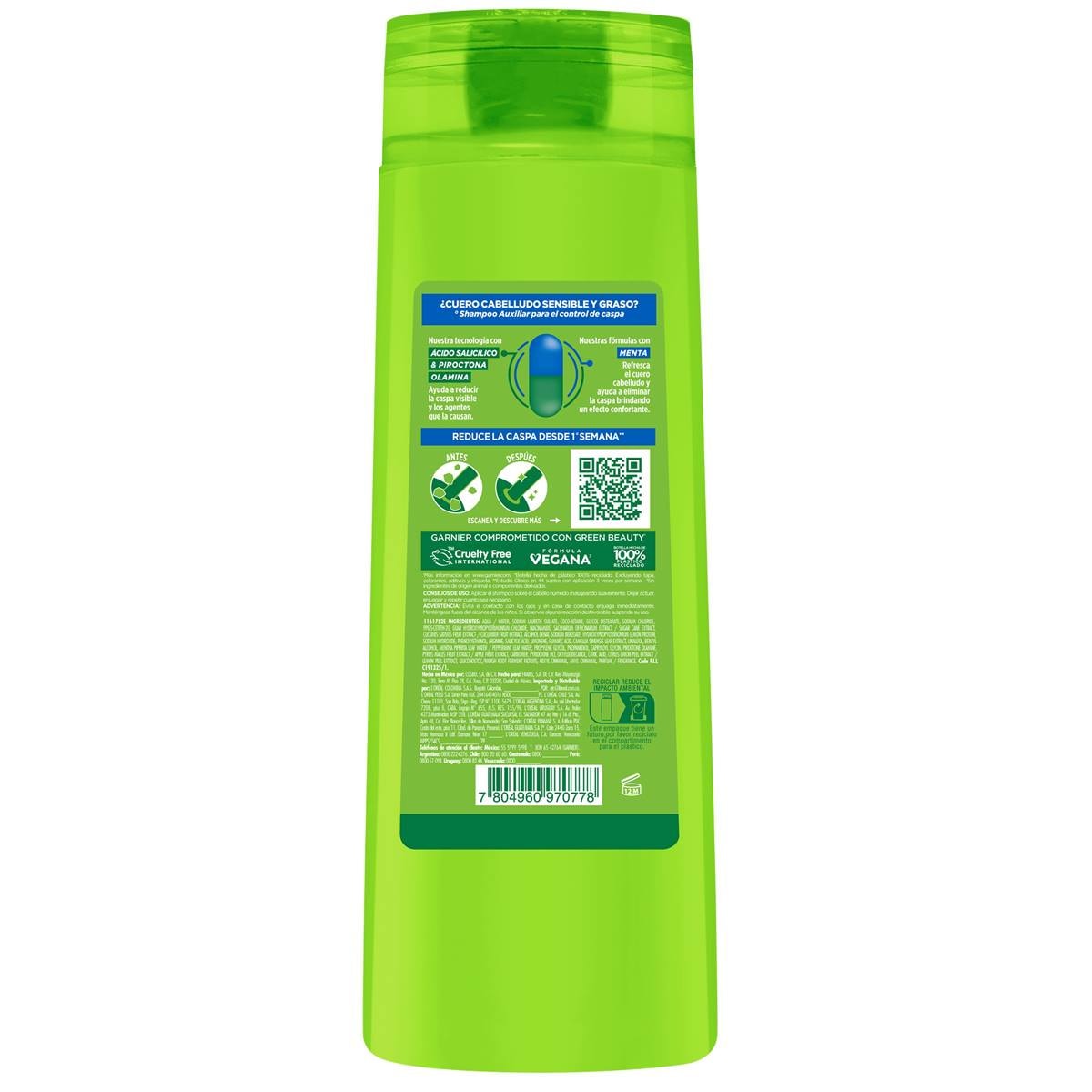 Shampoo Fructis Anticaspa cuero cabelludo graso | Garnier Chile