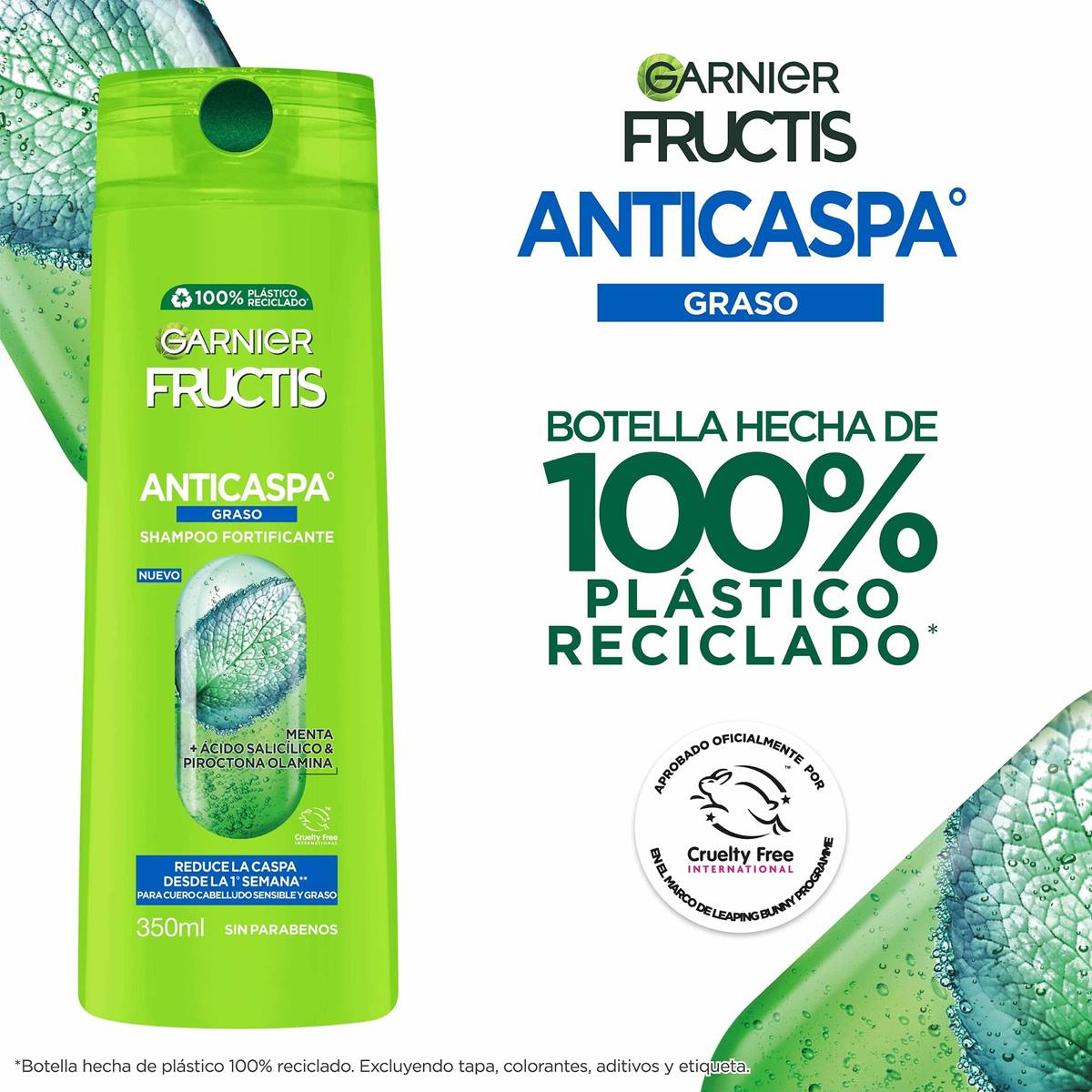 Shampoo Fructis Anticaspa cuero cabelludo graso | Garnier Chile