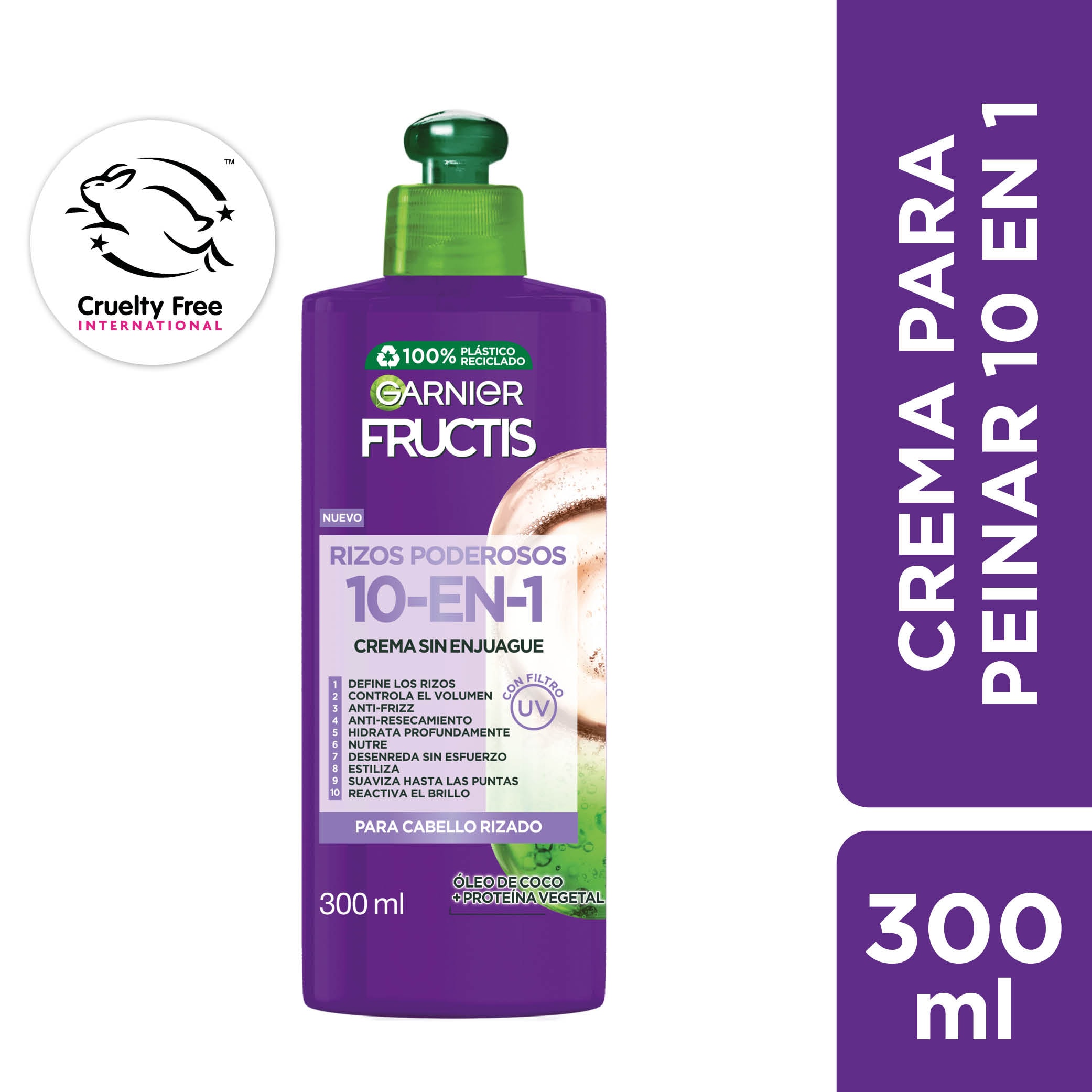 Crema para Peinar 10 en 1 Rizos Poderosos 300ml - Garnier Chile