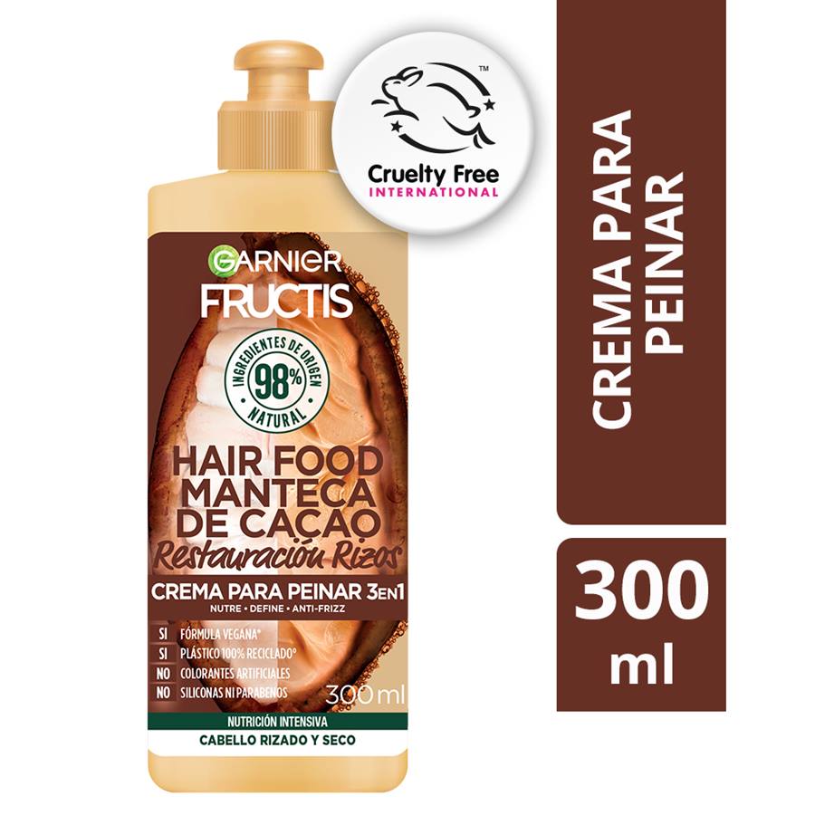 Garnier-Fructis-Hair Food-Crema Para Peinar-Manteca de Cacao