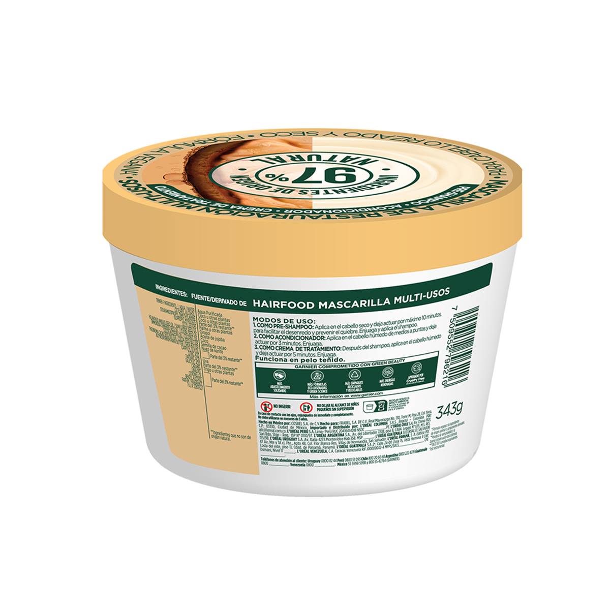 Fructis Hair Food Mascarilla Manteca De Cacao Garnier