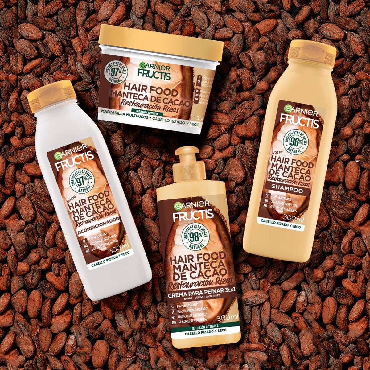 Fructis Hair Food Crema para Peinar Manteca de Cacao Garnier