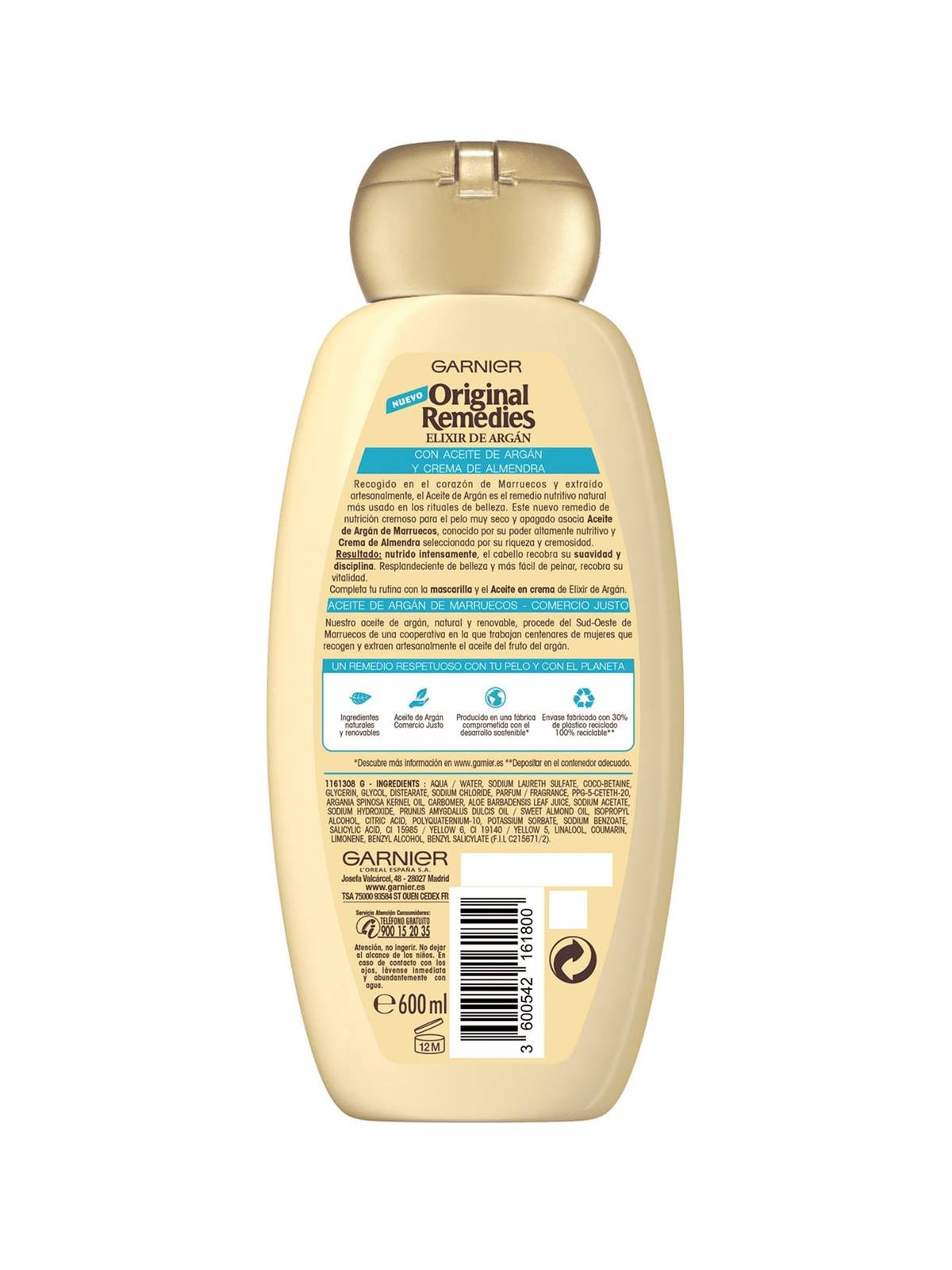 Original Remedies Shampoo Elixir de Argán | Garnier Chile