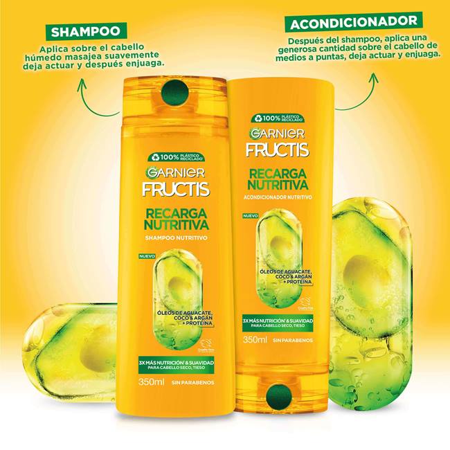 Shampoo Recarga Nutritiva 350 ml - Garnier Chile