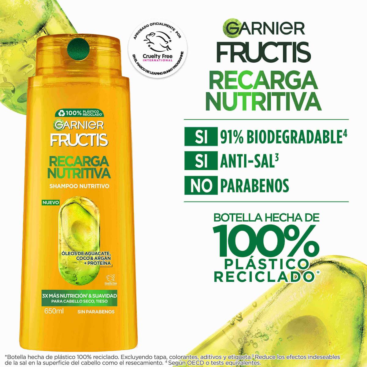 Shampoo Recarga Nutritiva 650ml: Nutrición Intensiva