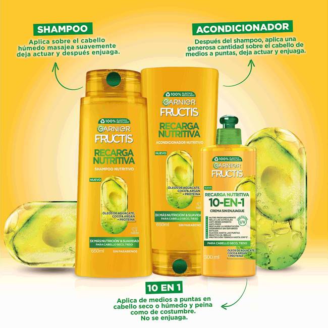 Shampoo Recarga Nutritiva 650 ml - Garnier Chile