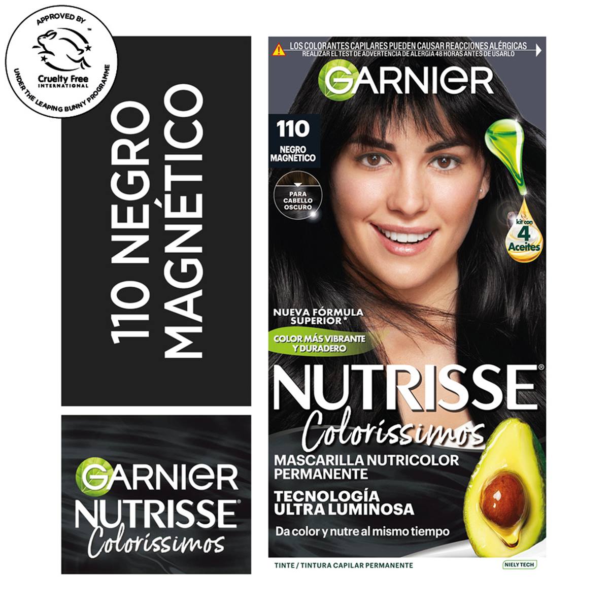 Coloración Negro Magnético Nutrisse Colorissimo | Garnier