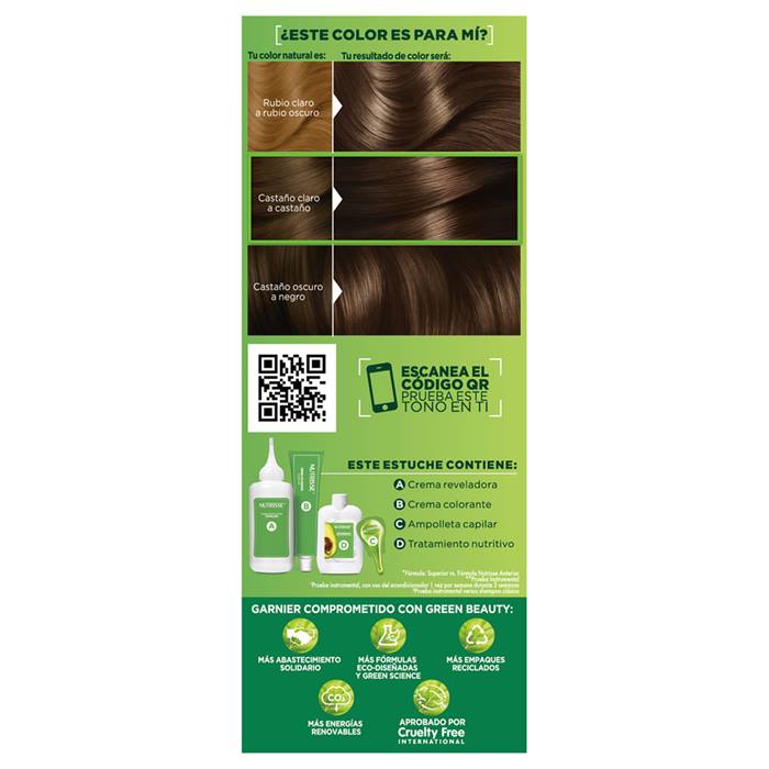 Coloración 50 Castaño Claro Profundo Nutrisse | Garnier